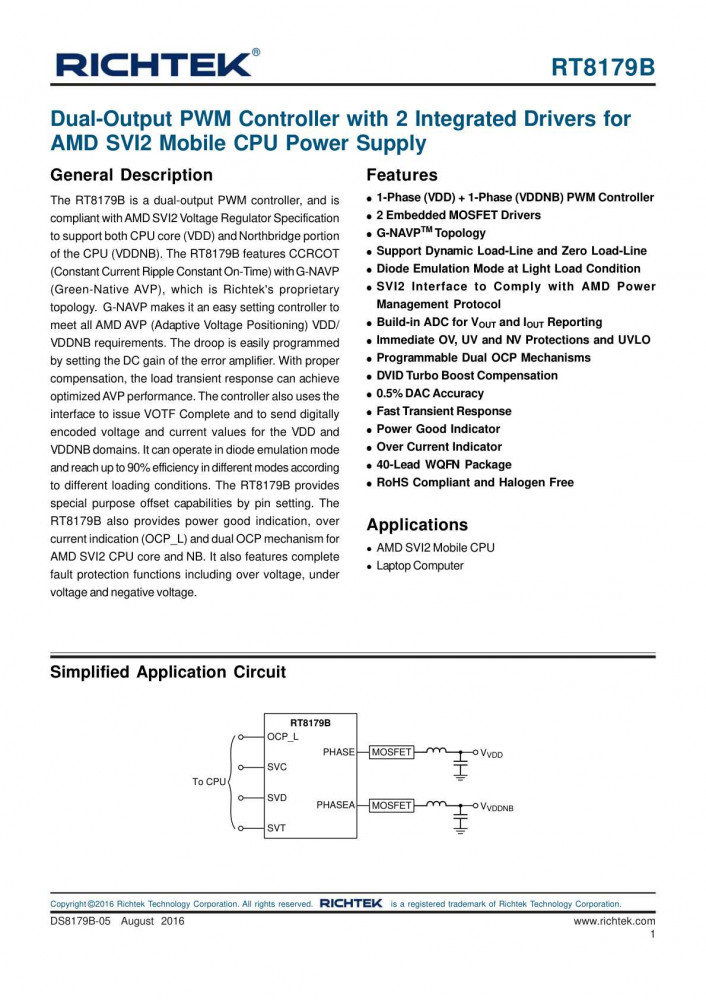 RT8179B datasheet page 1