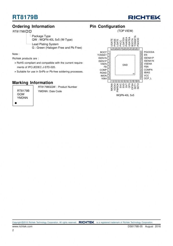 RT8179B datasheet page 2