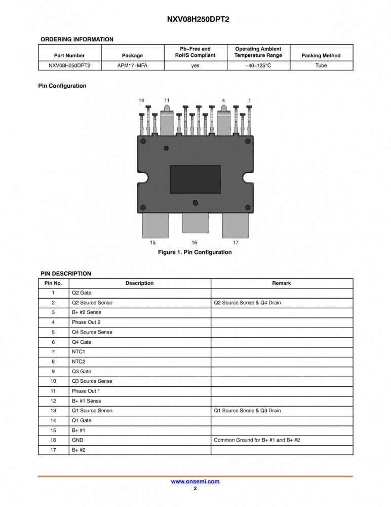 NXV08H250DPT2 datasheet page 2
