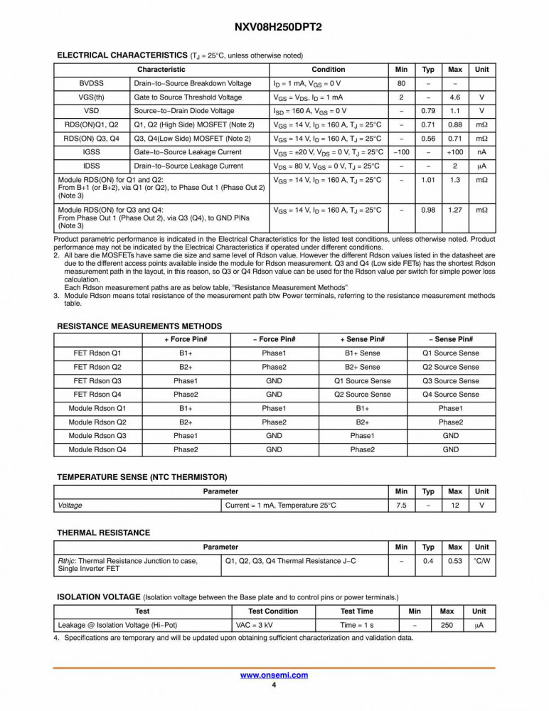 NXV08H250DPT2 datasheet page 4