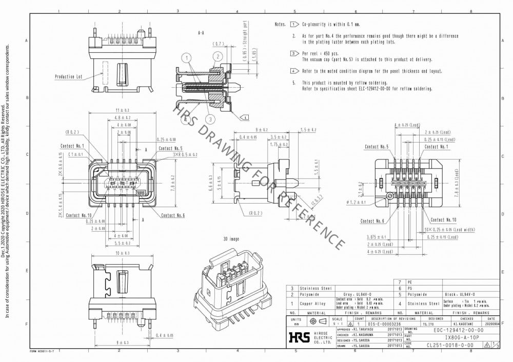 HRS IX80G-A-10P drawing page 1