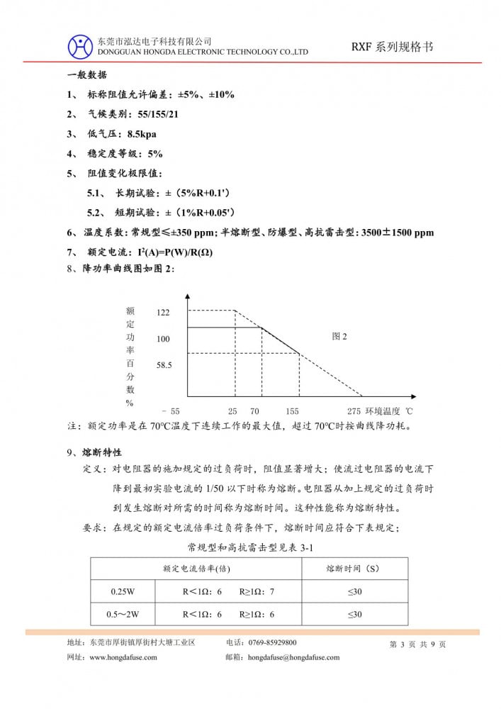 Hongda RXF datasheet page 3