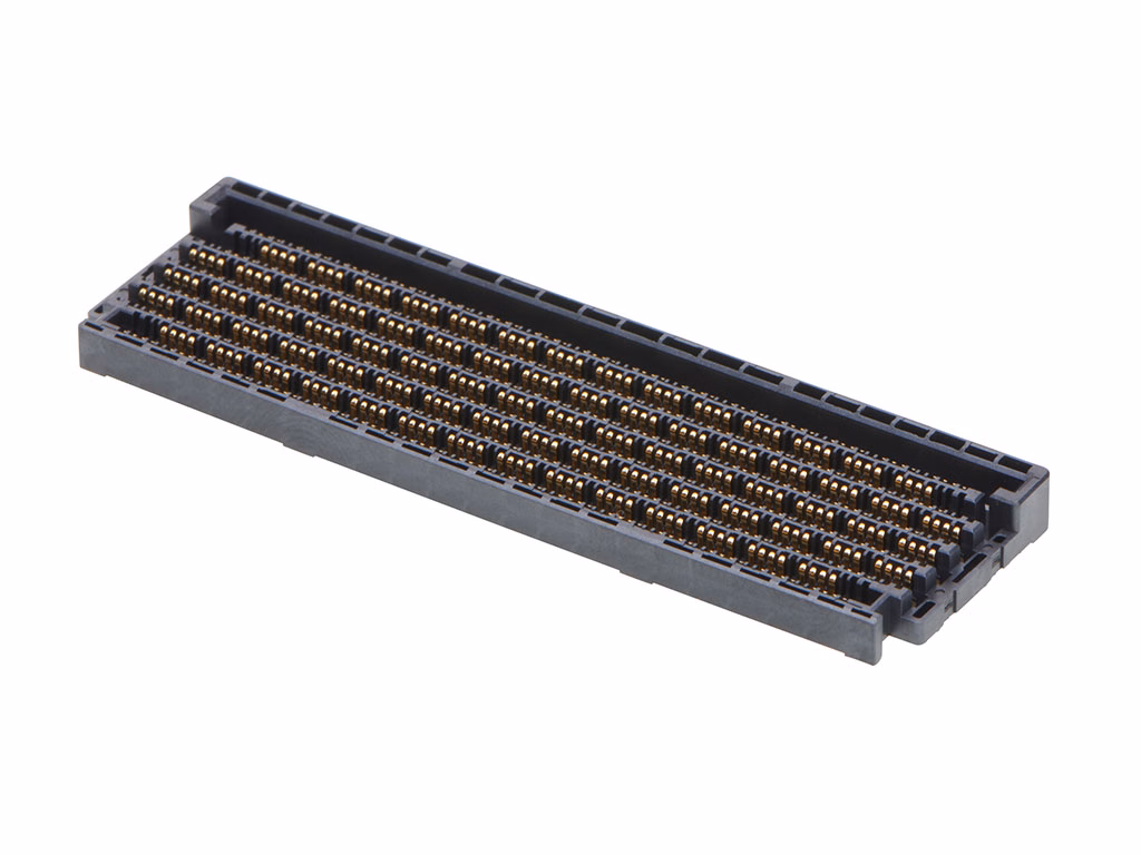 Mirror Mezz Enhanced Hermaphroditic Connector, 2.50mm Connector Height, BGA-Attach Mounting, 15 Pair, 11 Row, 664 Circuits, 0.76µm Gold (Au) Plating, without Pegs for sale