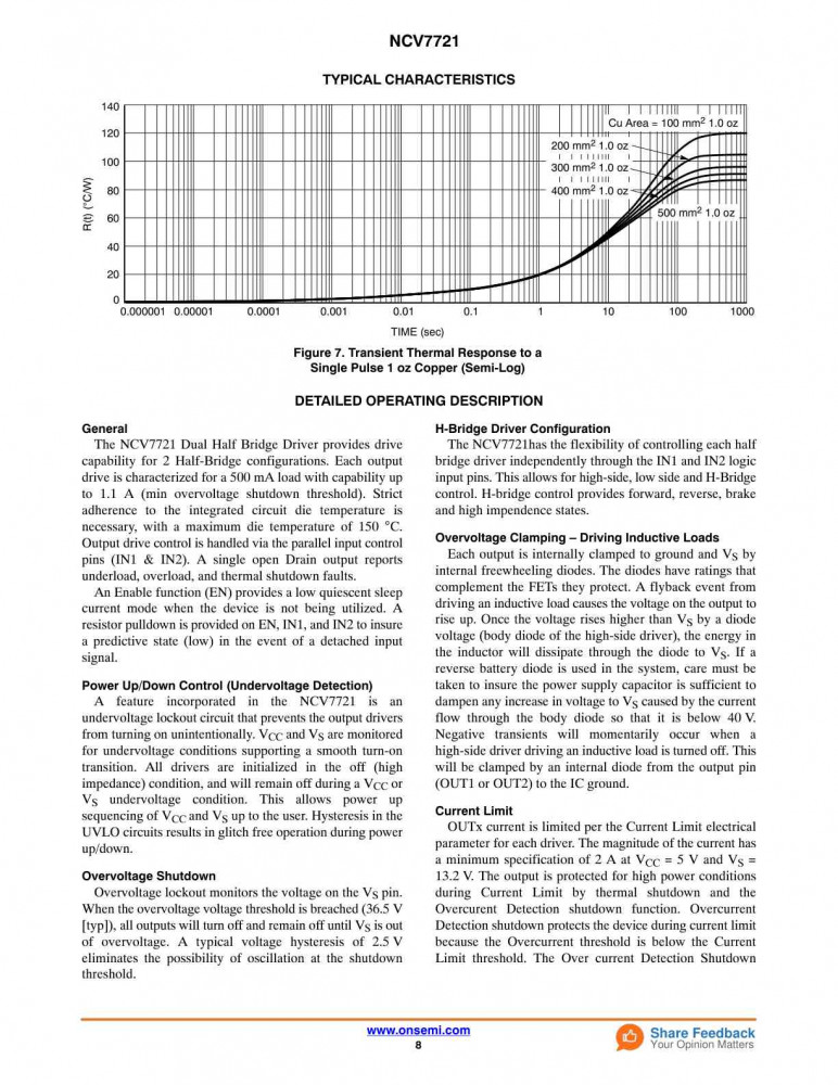 NCV7721 technical document page 8