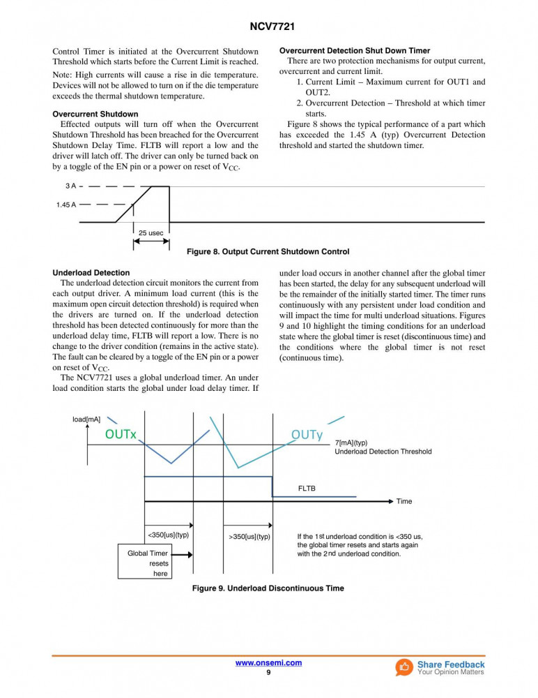 NCV7721 technical document page 9