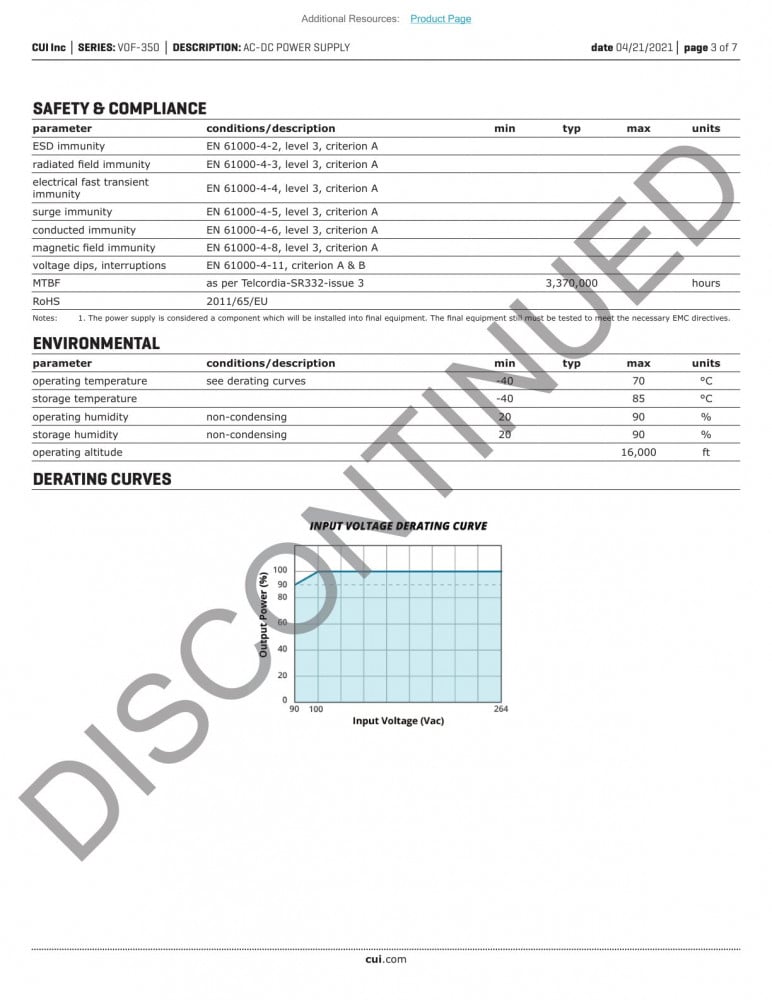 VOF-350-24 datasheet page 3