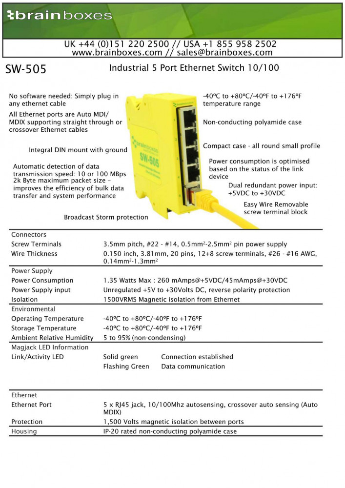 SW-505 product document image 2