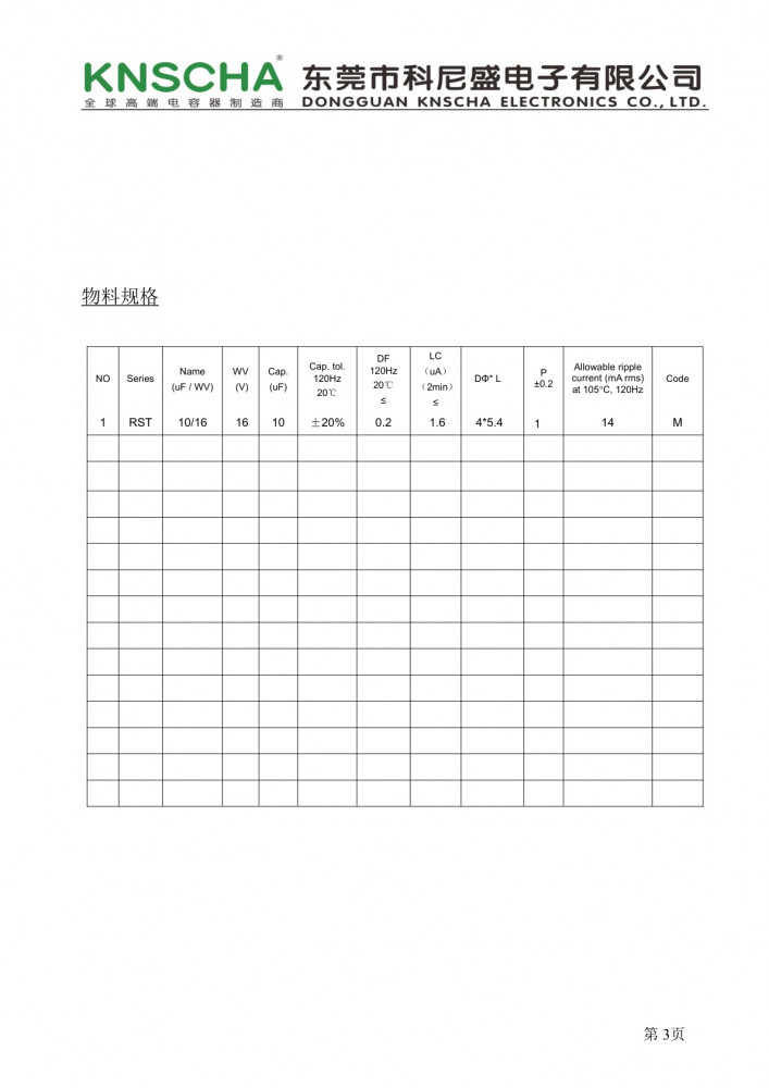 KNSCHA RST10UF16V013 specification page 3