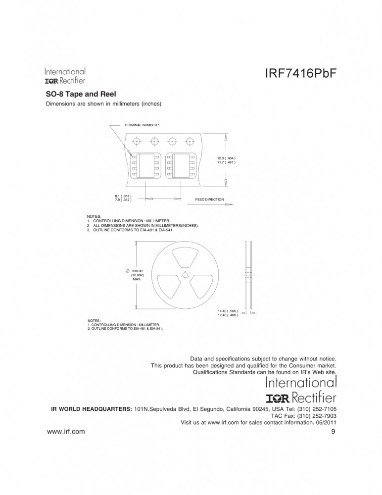 IRF7416 technical document page 9