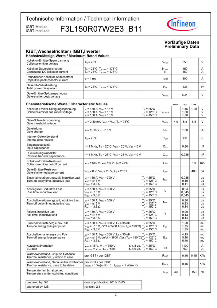 F3L150R07W2E3_B11 technical document page 2