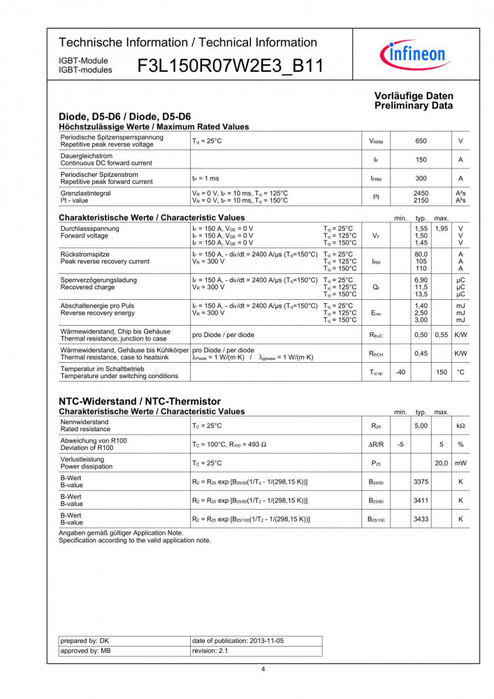 F3L150R07W2E3_B11 technical document page 4