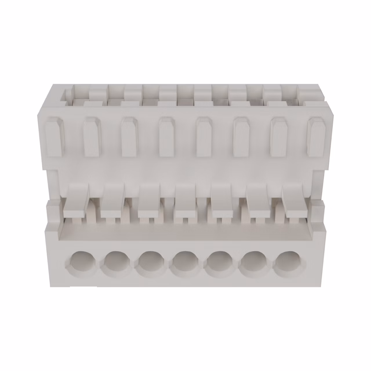 Appli-Mate RAST 2.5 Female Connector, 2.50mm Pitch, 7 Circuits, All Position Keys, 1 Closed and 1 Open Endwall for sale