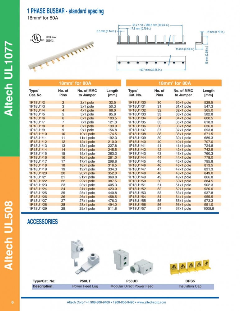 Altech busbar system document page 3