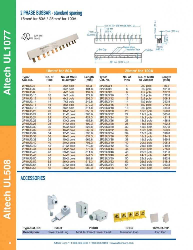 Altech busbar system document page 5
