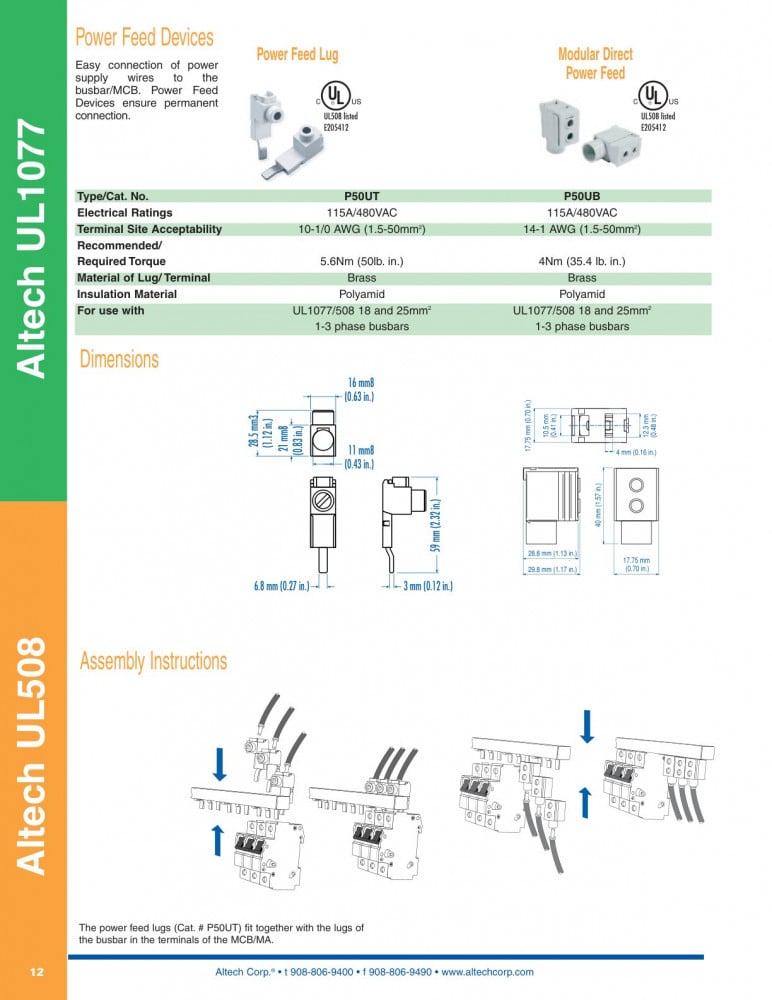Altech busbar system document page 9