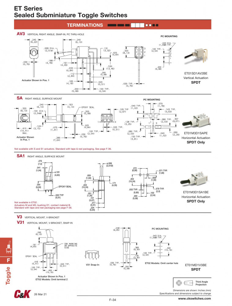 C&K ET Series datasheet page 5