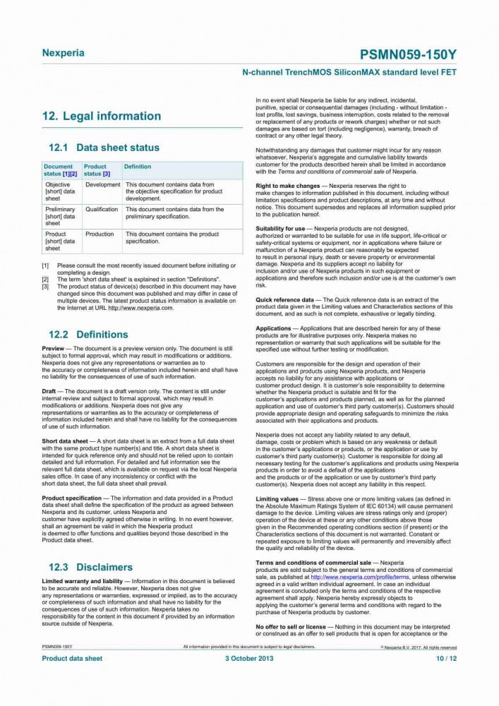 PSMN059-150Y datasheet page 10