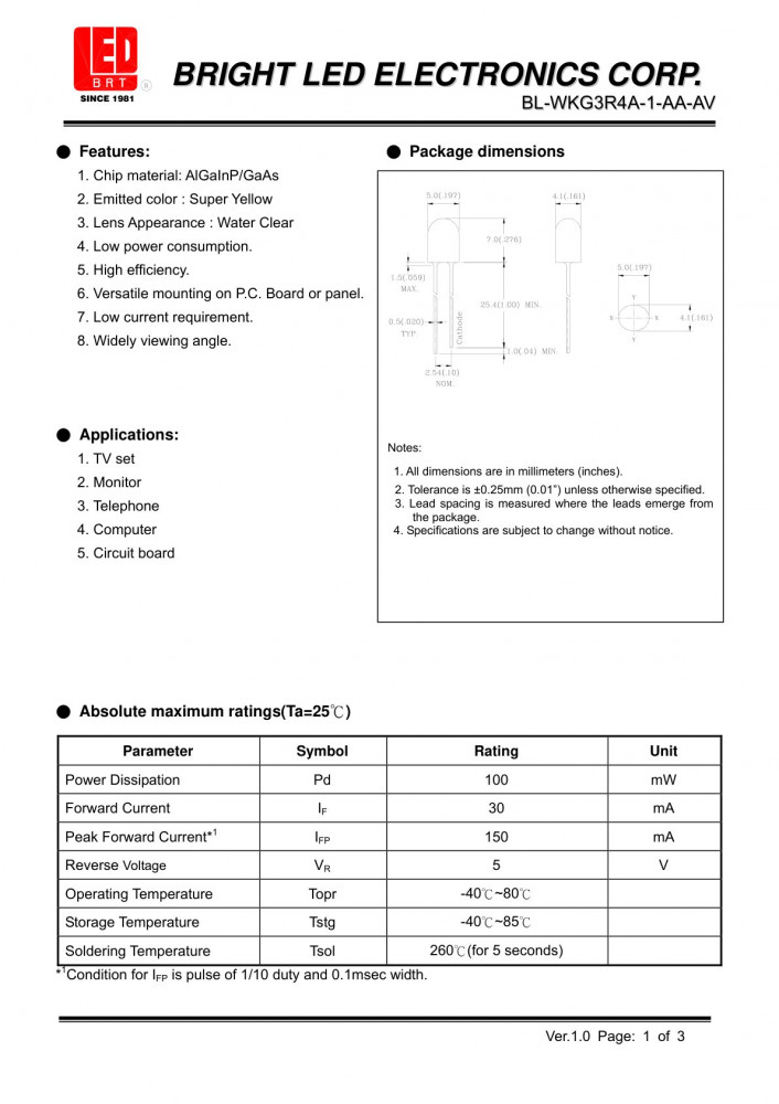 BL-WKG3R4A-1-AA-AV product documentation image 1