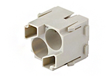Heavy-Duty Push-in Terminal Insert, Male, 6-Pole, 16A, Silver (Ag) Plated  Contacts, Size 6B «44x27»