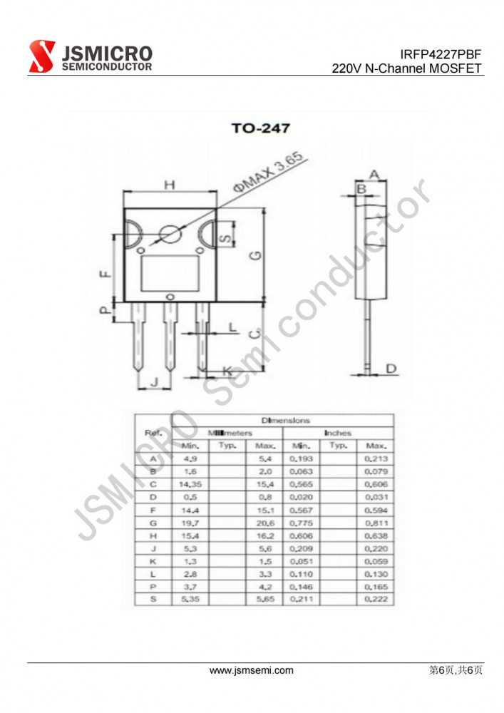 IRFP4227PBF-JSM datasheet page 6