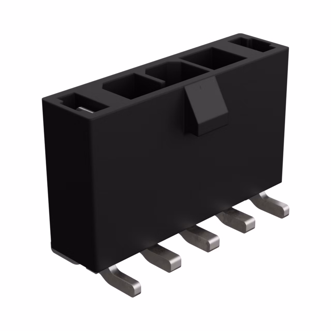 Mini-Fit Max Vertical Header, Single Row, Surface Mount, 3 Circuits, Matte Tin (Sn) Plating, Black, Glow-Wire Capable, with Pick-and-Place Tape, Tape and Reel for sale