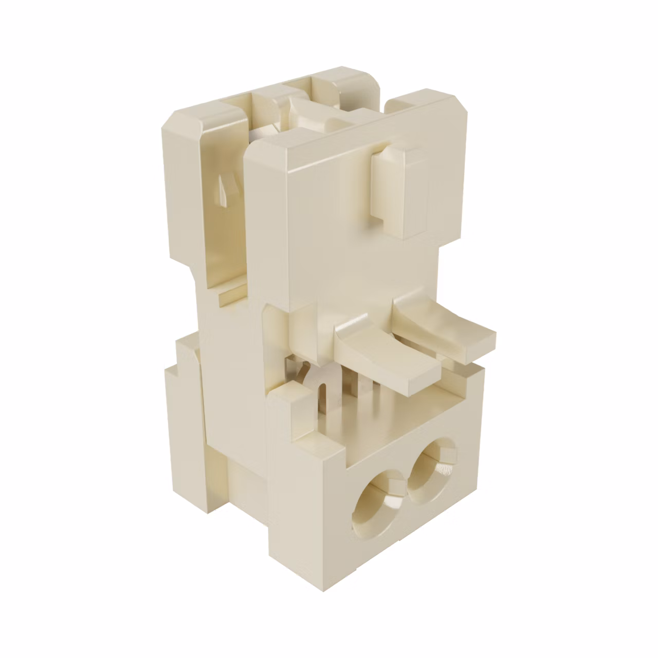Appli-Mate RAST 2.5 Connector, 2.50mm Pitch, Female, 8 Circuits, Positions A and I Removed, Polarizing Rib Between 3/4, Locking Pips, Slotted Endwalls, Tin Plating