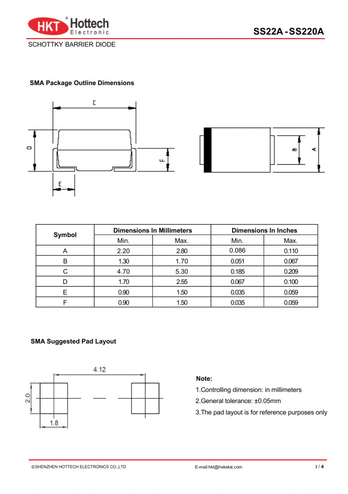 SS210A datasheet page 3