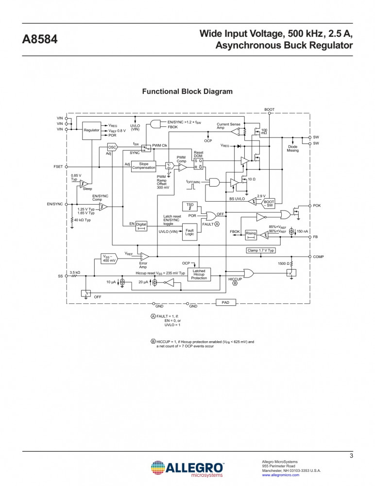 Datasheet page 3