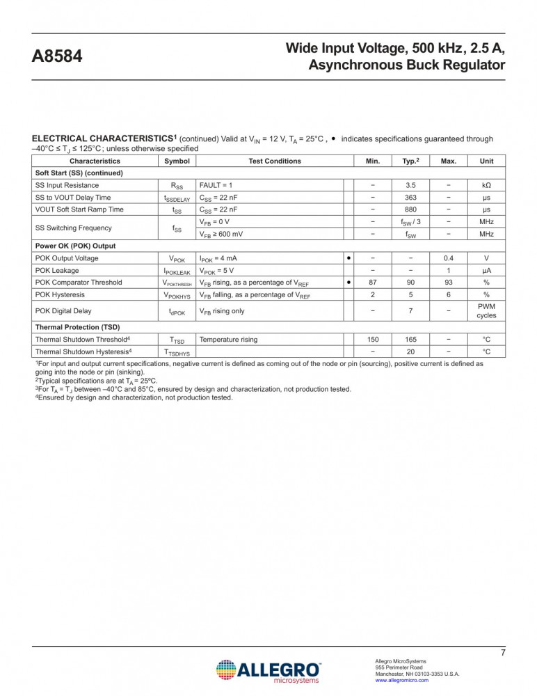 Datasheet page 7