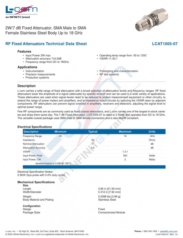 LCAT1005-07 datasheet page 1