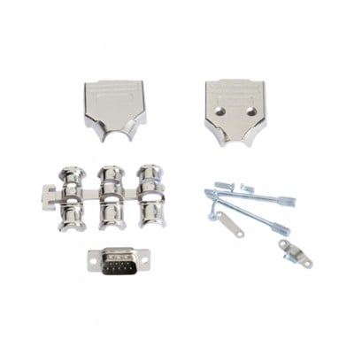 MH CONNECTORS MHDCMR9-DB9S-K D-Sub Backshell Hood for DB9 Connectors