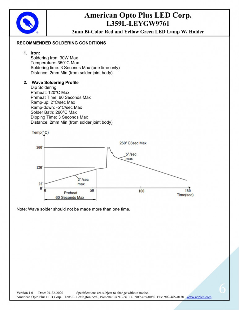L359L-LEYGW9761 datasheet page 6