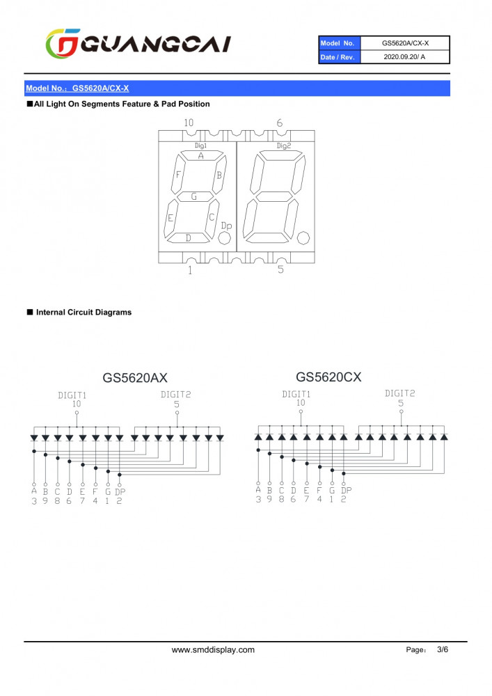 GS5620CB-G specification page 3