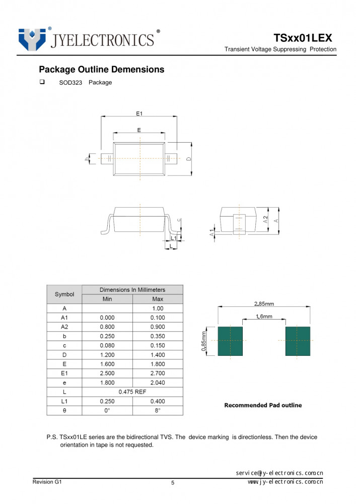 TS3601LEX datasheet page 5