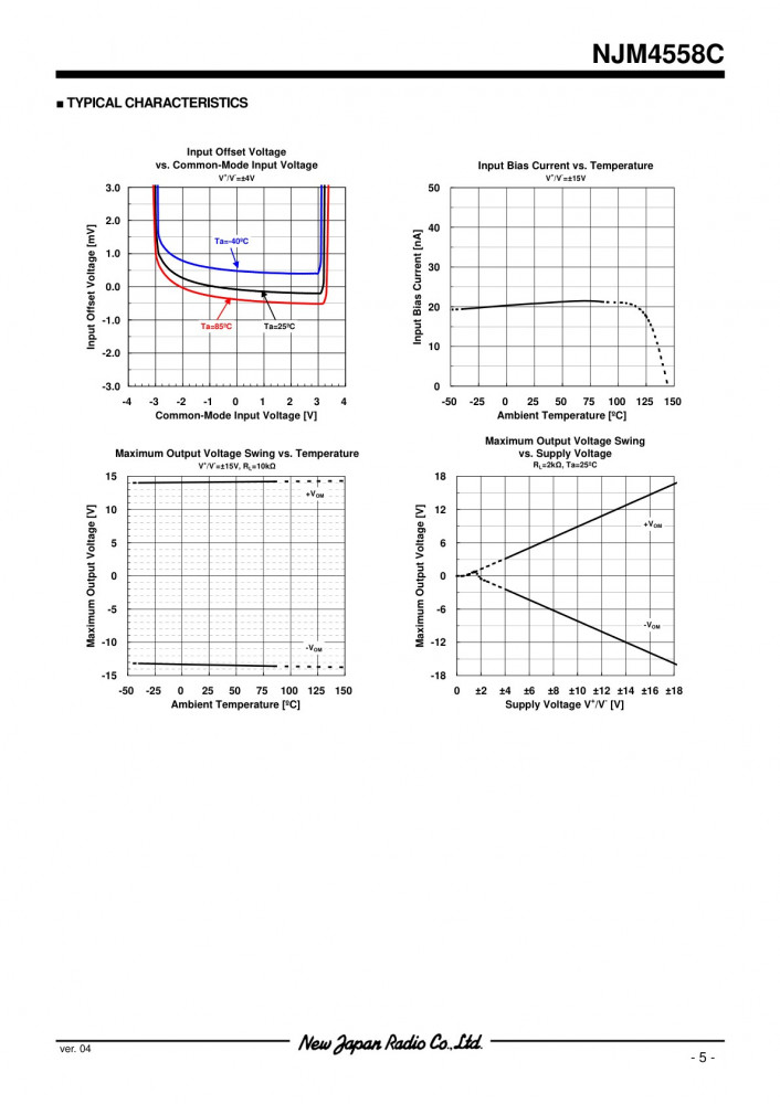 NJM4558CG-TE2 datasheet page 5