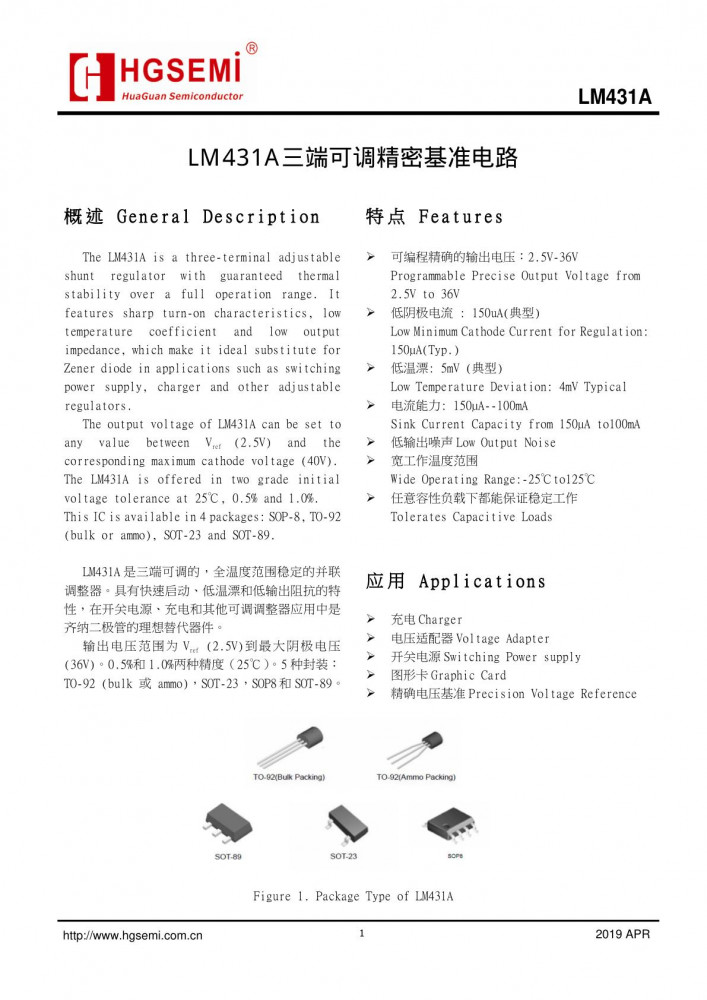 LM431AM/TR datasheet page 1