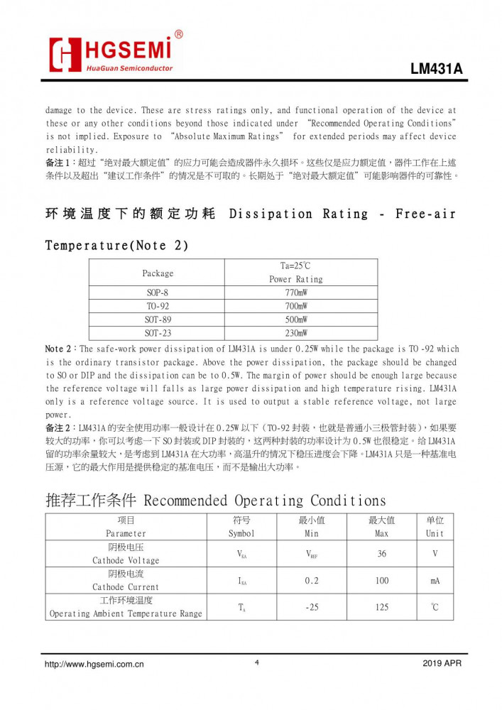 LM431AM/TR datasheet page 4