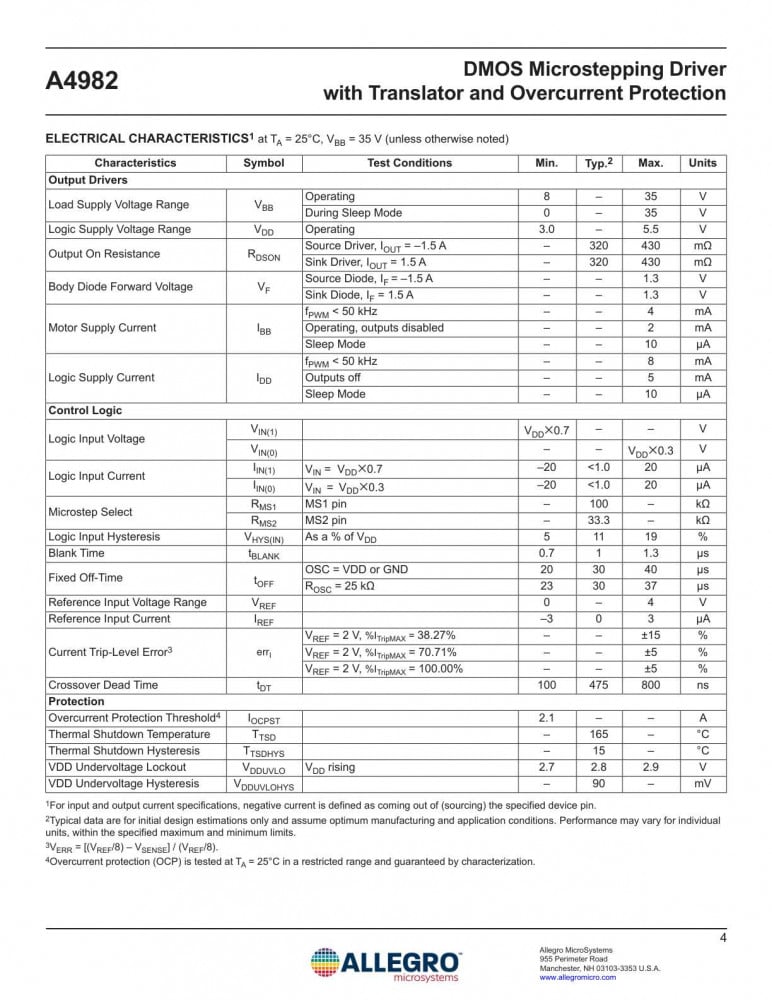 A4982 datasheet page 4