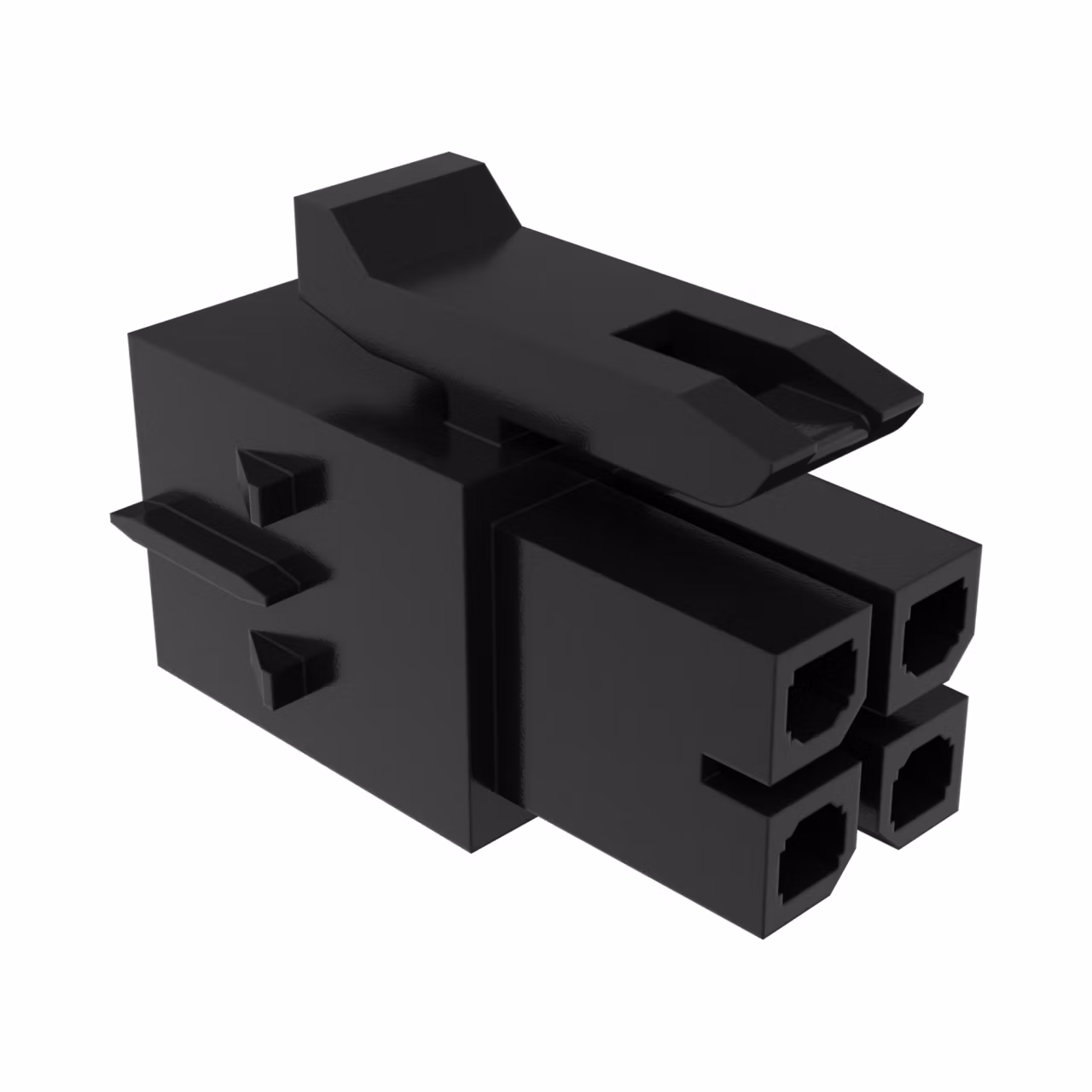 Micro-Fit+ Receptacle Housing, Dual Row, 4 Circuits, UL 94V-0, Glow-Wire Capable, Black for sale