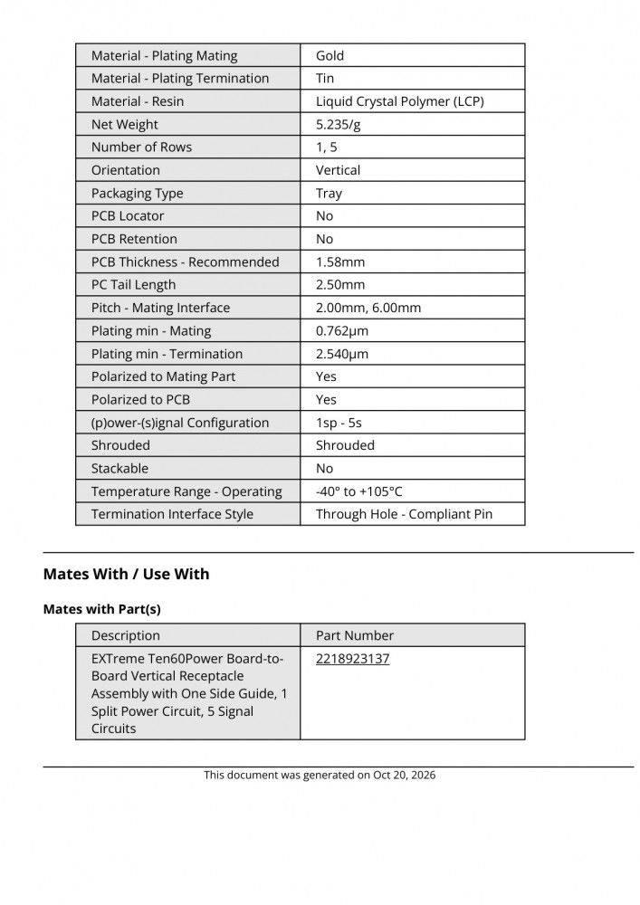 MOLEX 2218913137 technical document image 3