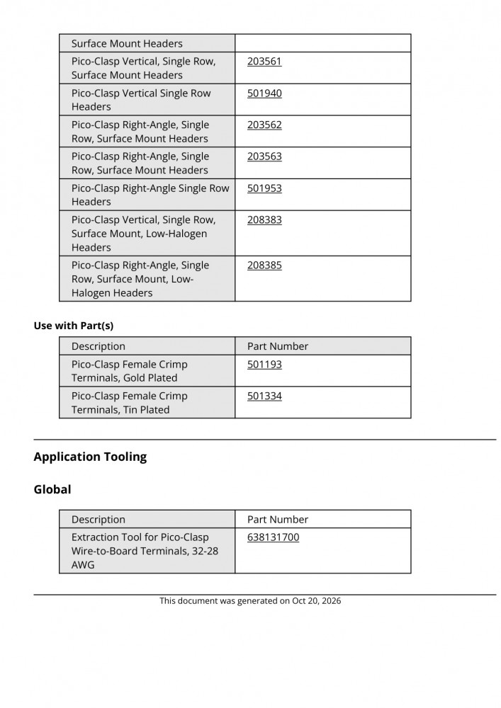 MOLEX 5019390434 technical document page 3