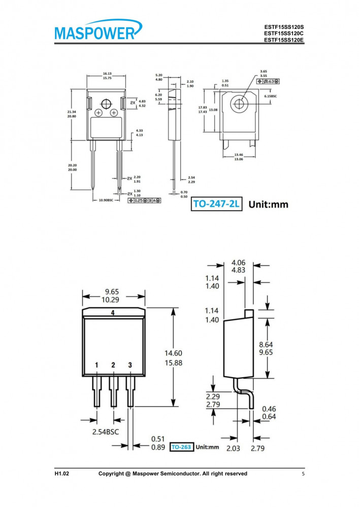 ESTF15SS120 series datasheet page 5