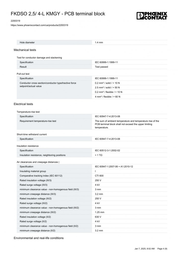 Phoenix Contact 2200319 technical document page 4