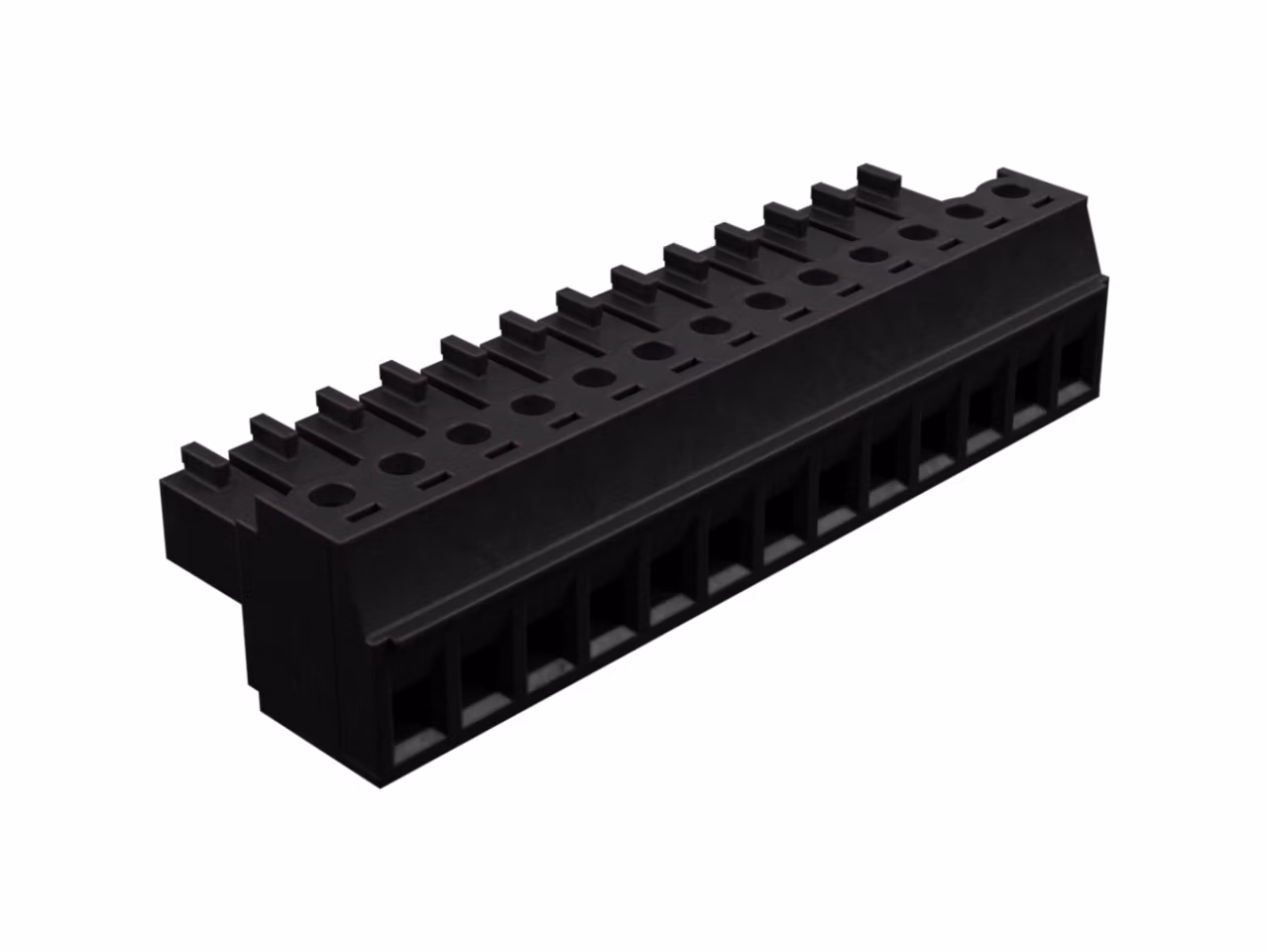 3.81mm Pitch Eurostyle Horizontal Plug, with Standard Imprinting, Black, 13 Circuits for sale