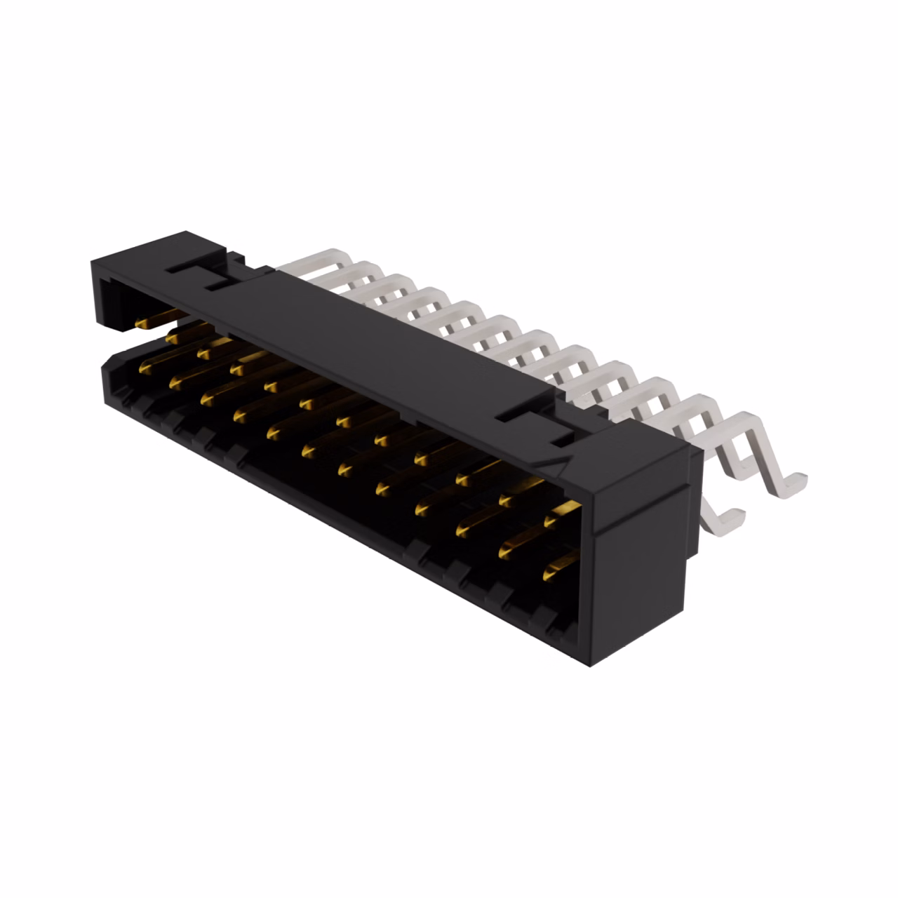 2.00mm Pitch, Milli-Grid PCB Header, Dual Row, Right-Angle, Surface Mount, 0.05µm Gold (Au) Plating, 24 Circuits, Glow-Wire Capable, Tape and Reel for sale