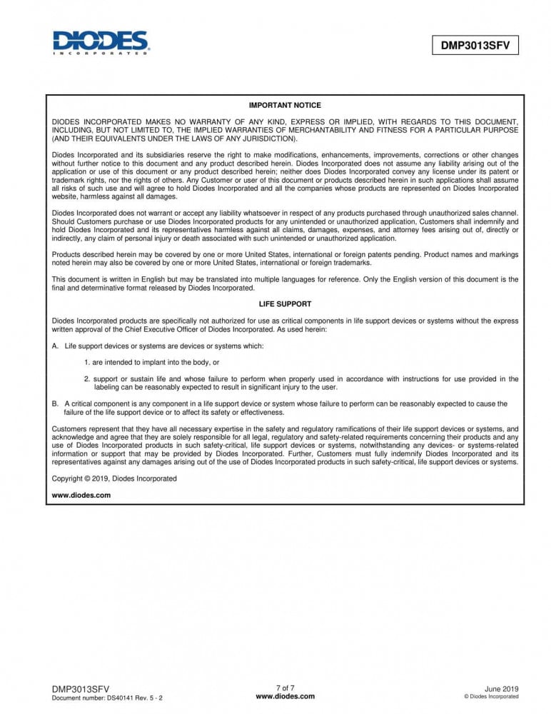 DMP3013SFV-7 datasheet page 7