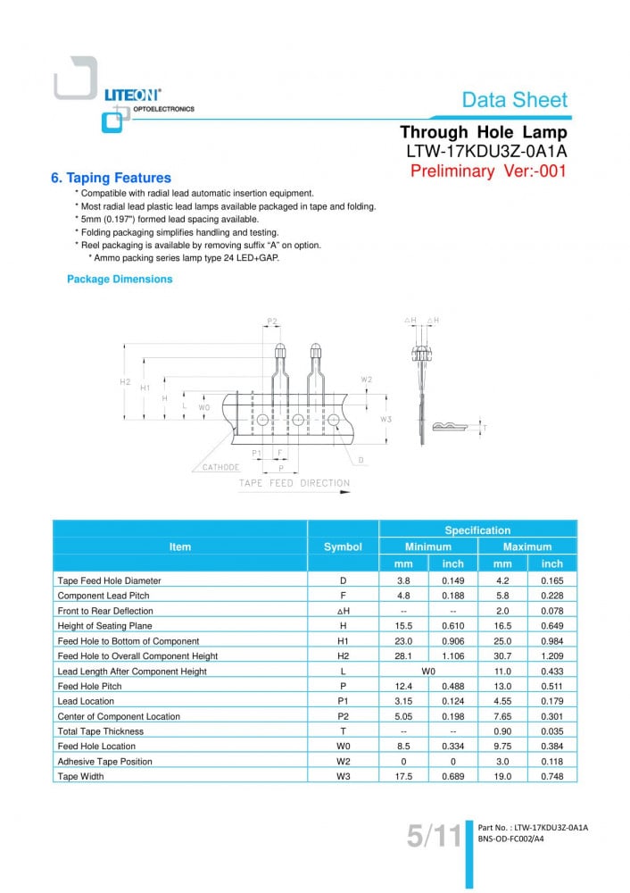 LTW-17KDU3Z-0A1A datasheet page 5