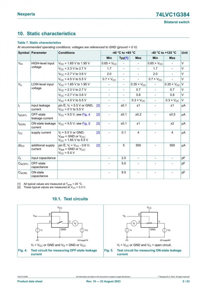 74LVC1G384GW,125 datasheet page 5
