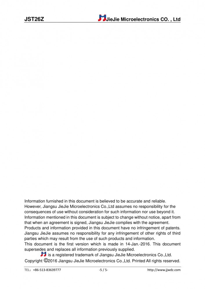 JST26Z datasheet page 5