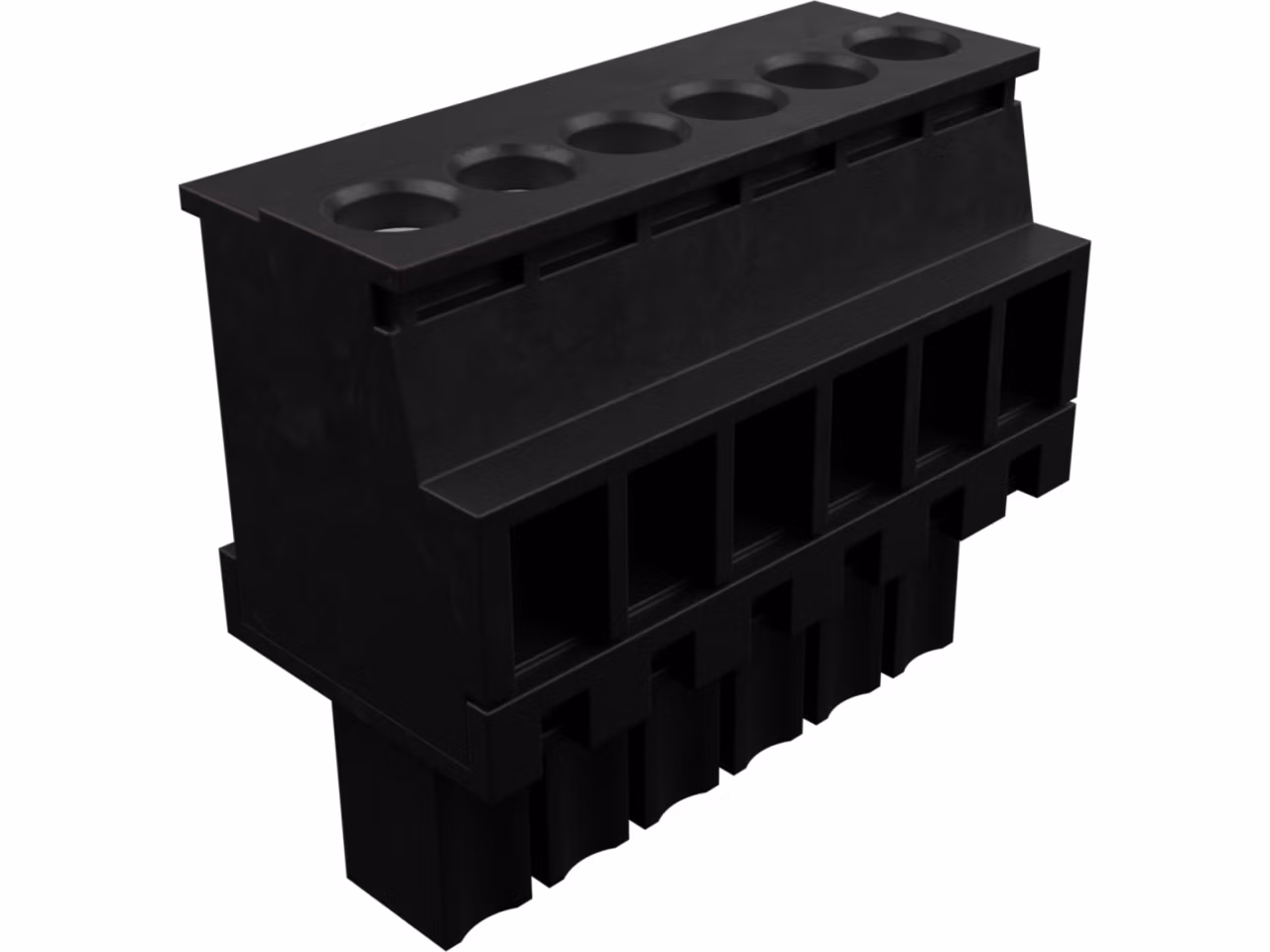3.50mm Pitch Eurostyle Vertical Plug, with Reverse Imprinting, Rear Wire Entry, Black, 6 Circuits for sale